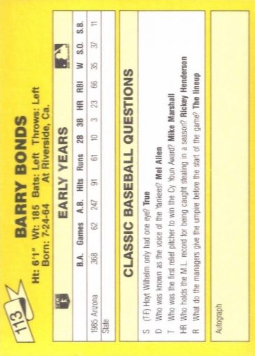 10 Most Valuable Barry Bonds Rookie Cards | Old Sports Cards