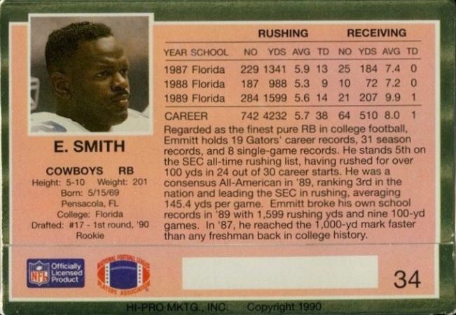 Emmitt Smith Rookie Cards: The Ultimate Collector’s Guide - Old Sports ...