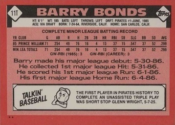 15 Most Valuable Barry Bonds Rookie Cards - Old Sports Cards