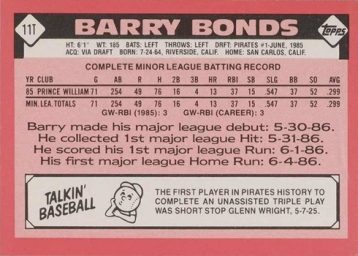 15 Most Valuable Barry Bonds Rookie Cards - Old Sports Cards