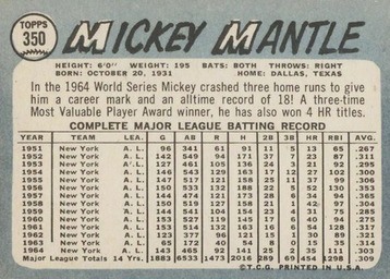 1965 Topps Mickey Mantle: The Ultimate Collector’s Guide - Old Sports Cards